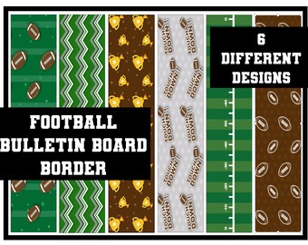 Football Border, Pdf, Printable Blank Sports Template Instant Download ...