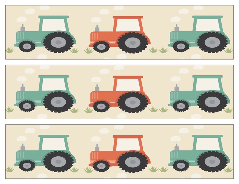 Tractor Bulletin Board Border 4 Printable Designs - Etsy