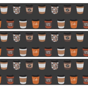 Coffee (dark) Bulletin Board Border 5 Printable Designs - Etsy