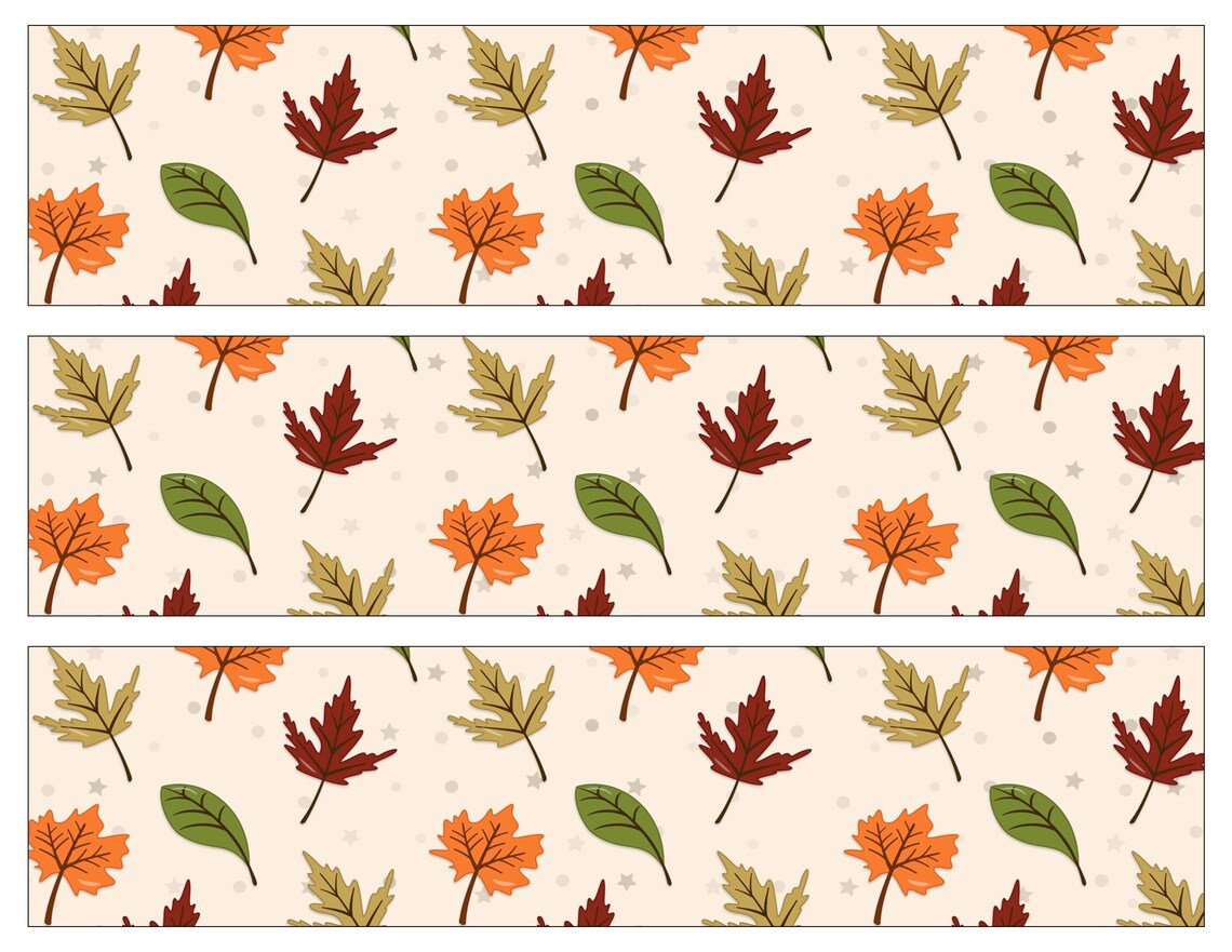 Fall Fox Bulletin Board Border 6 Printable Designs - Etsy