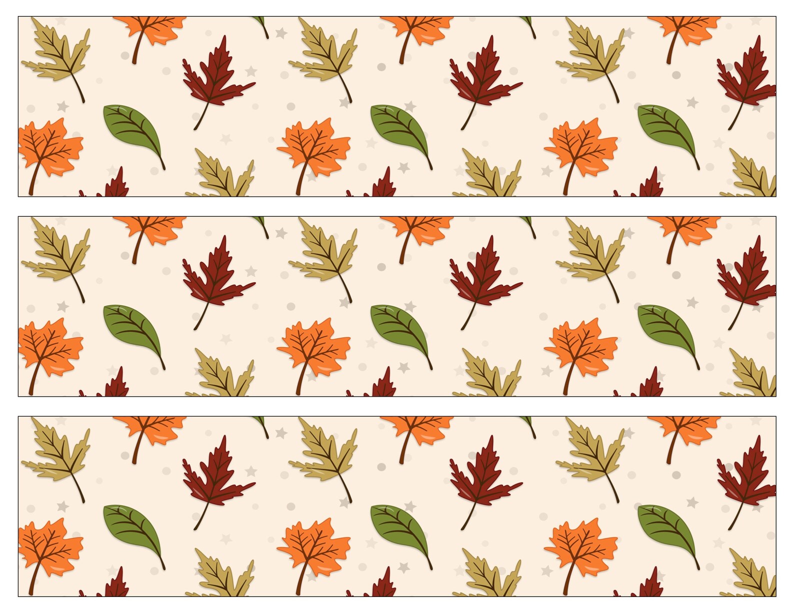 Fall Fox Bulletin Board Border 6 Printable Designs - Etsy