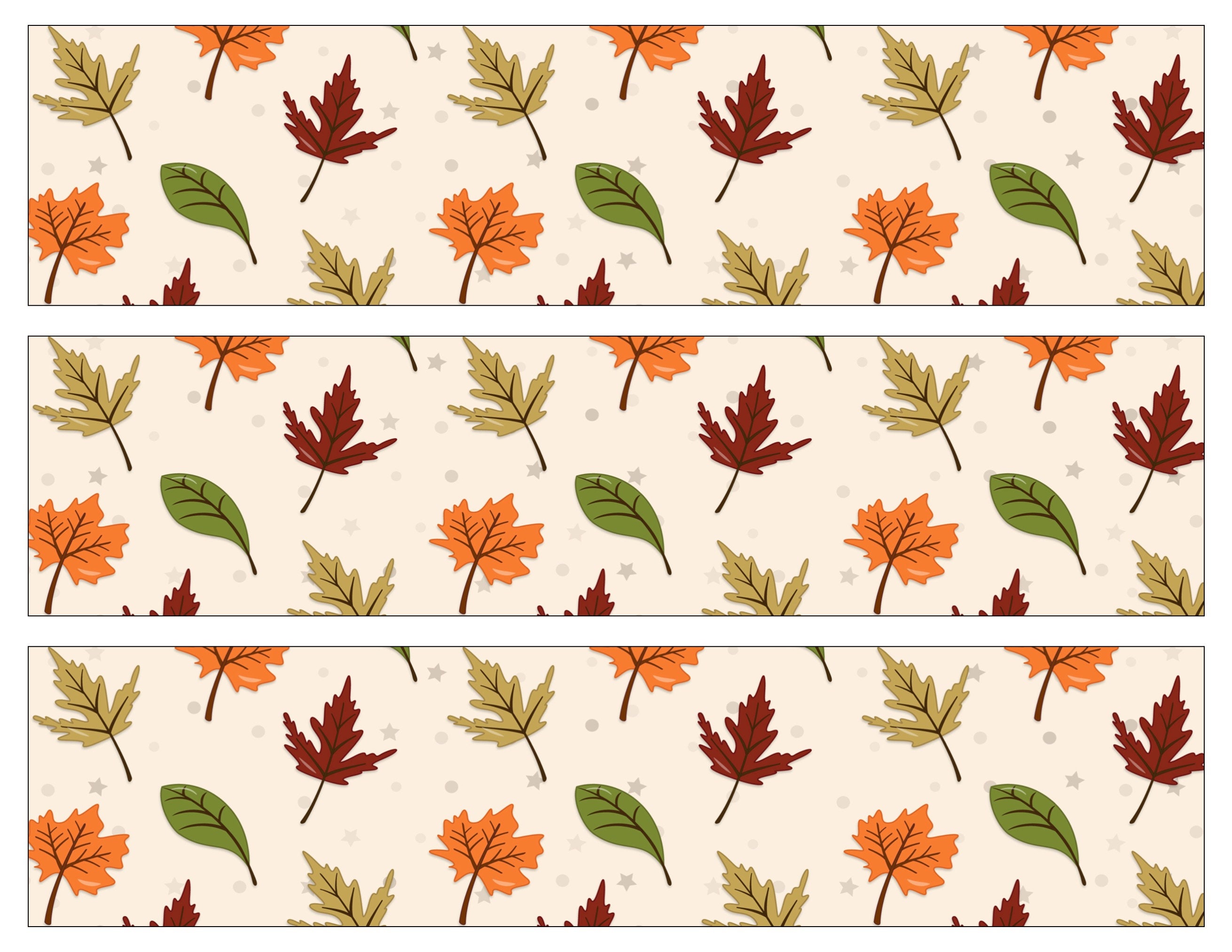 Fall Fox Bulletin Board Border 6 Printable Designs - Etsy