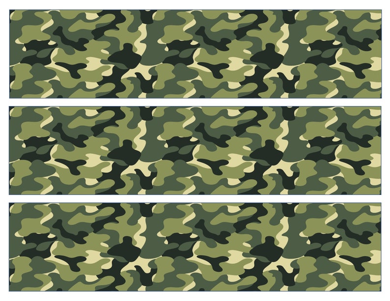 Camo Bulletin Board Border 4 Printable Designs - Etsy