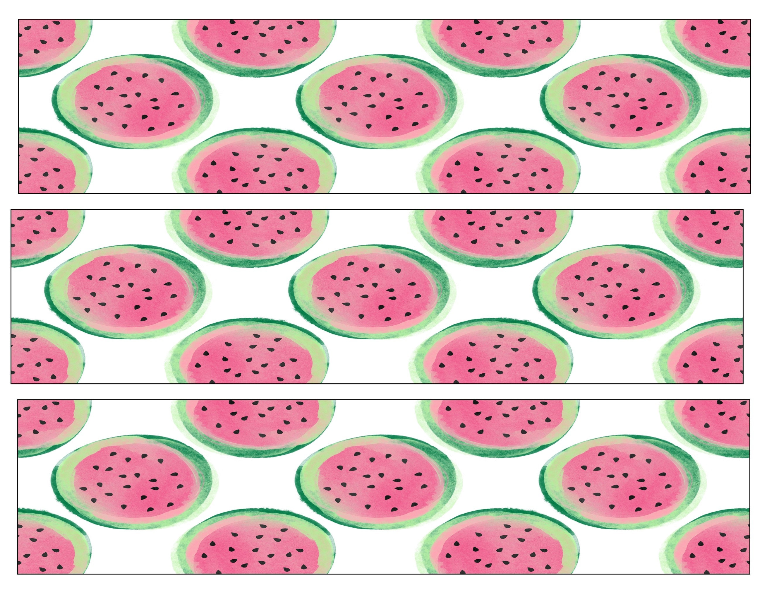 Watermelon Bulletin Board Border 9 Printable Designs - Etsy