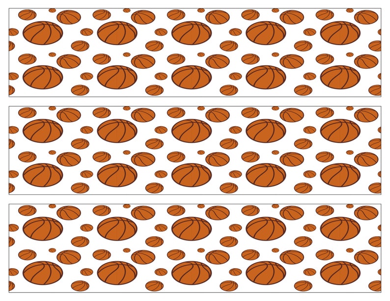 Basketball Bulletin Board Border 4 Printable Designs - Etsy