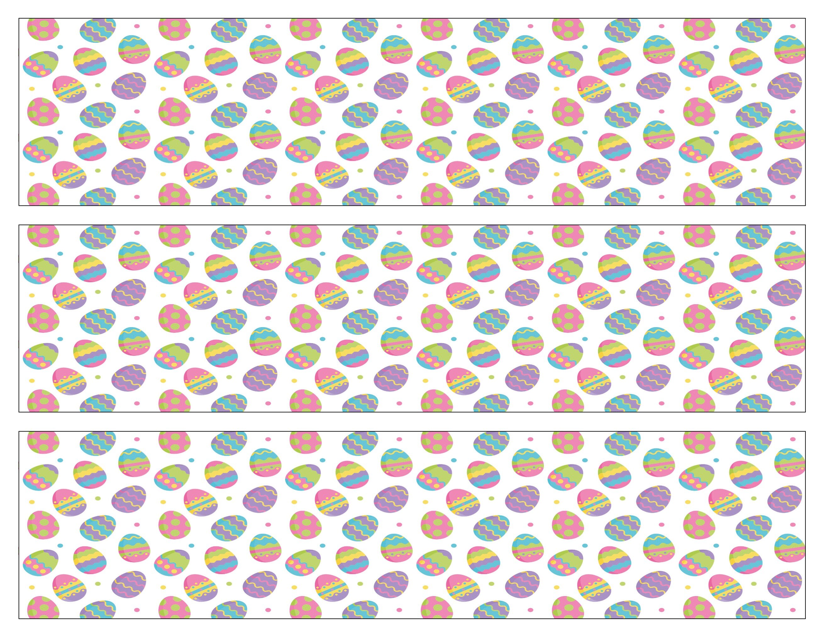 Bright Easter Bulletin Board Border 4 Printable Designs, Easter Border ...