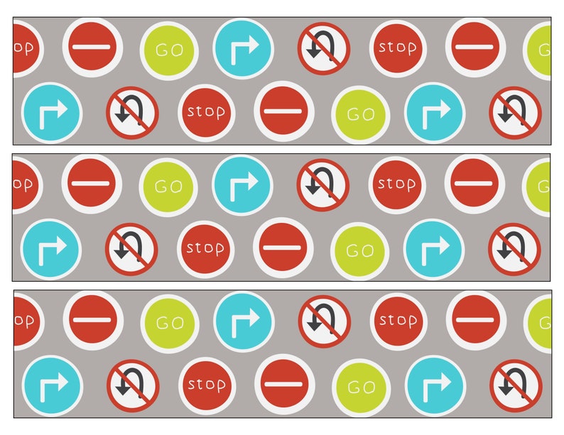 Transportation Bulletin Board Border 9 Printable Designs - Etsy