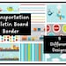 Transportation Bulletin Board Border 9 Printable Designs - Etsy