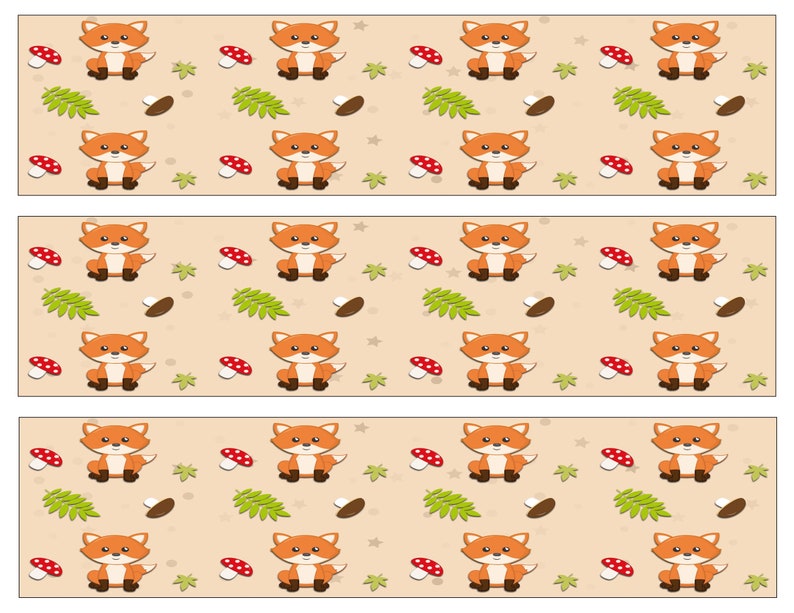 Fall Fox Bulletin Board Border 6 Printable Designs - Etsy