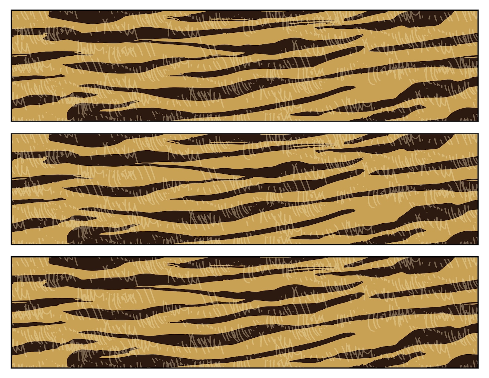 Animal Print Bulletin Board Border 3 Printable Designs - Etsy