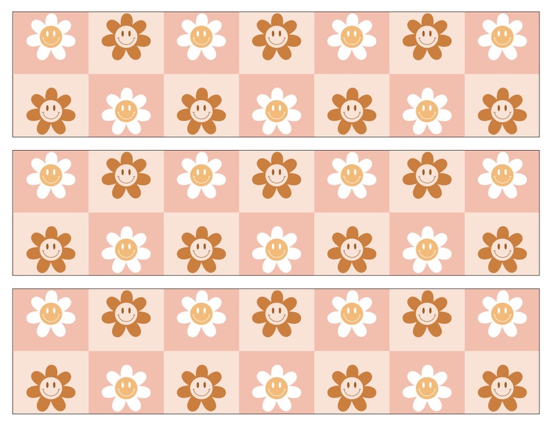 Smiley Face Bulletin Board Border 4 Printable Designs - Etsy