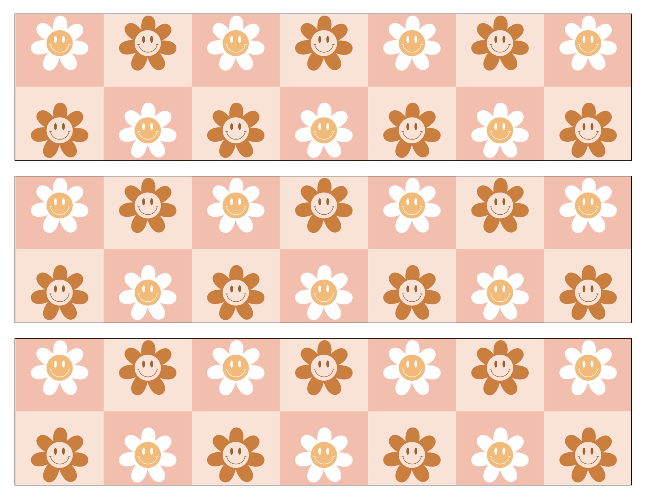 Smiley Face Bulletin Board Border 4 Printable Designs - Etsy