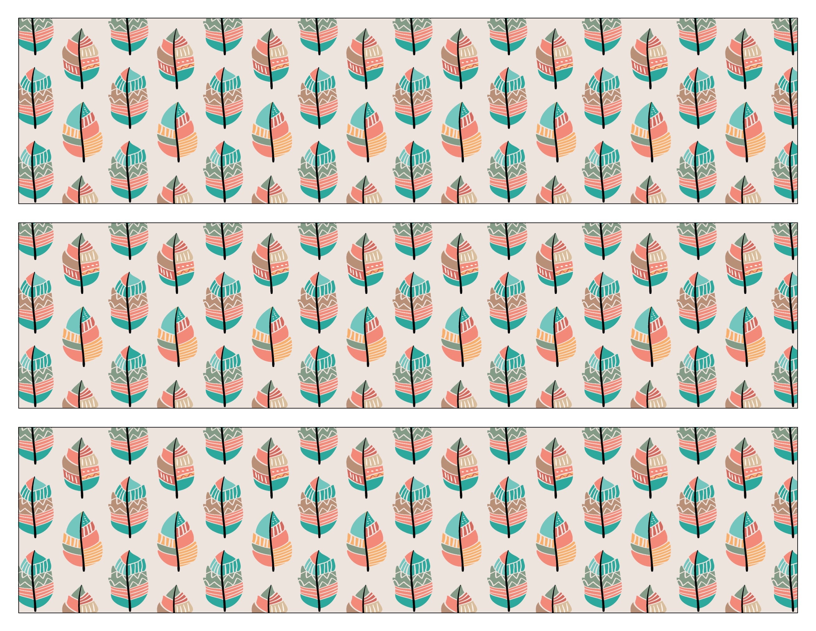 Boho Tribal Bulletin Board Border 4 Printable Designs (set 2) - Etsy