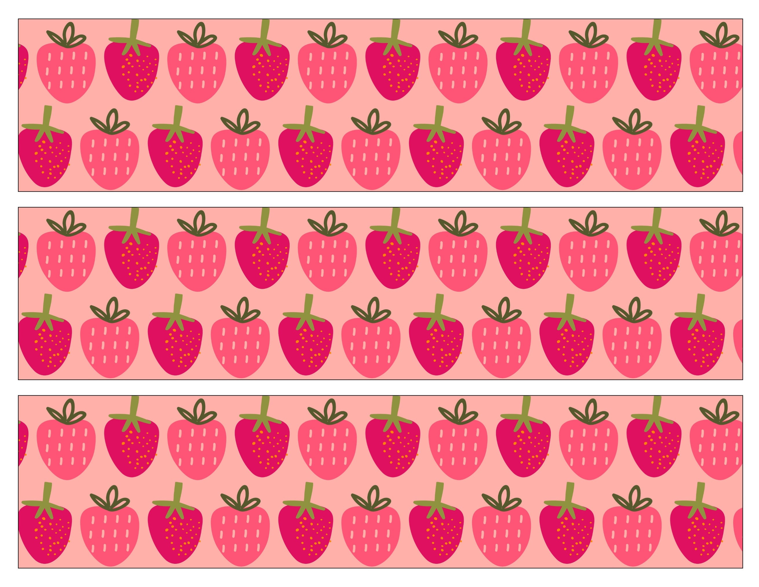 Berry Brights Bulletin Board Border 4 Printable Designs - Etsy