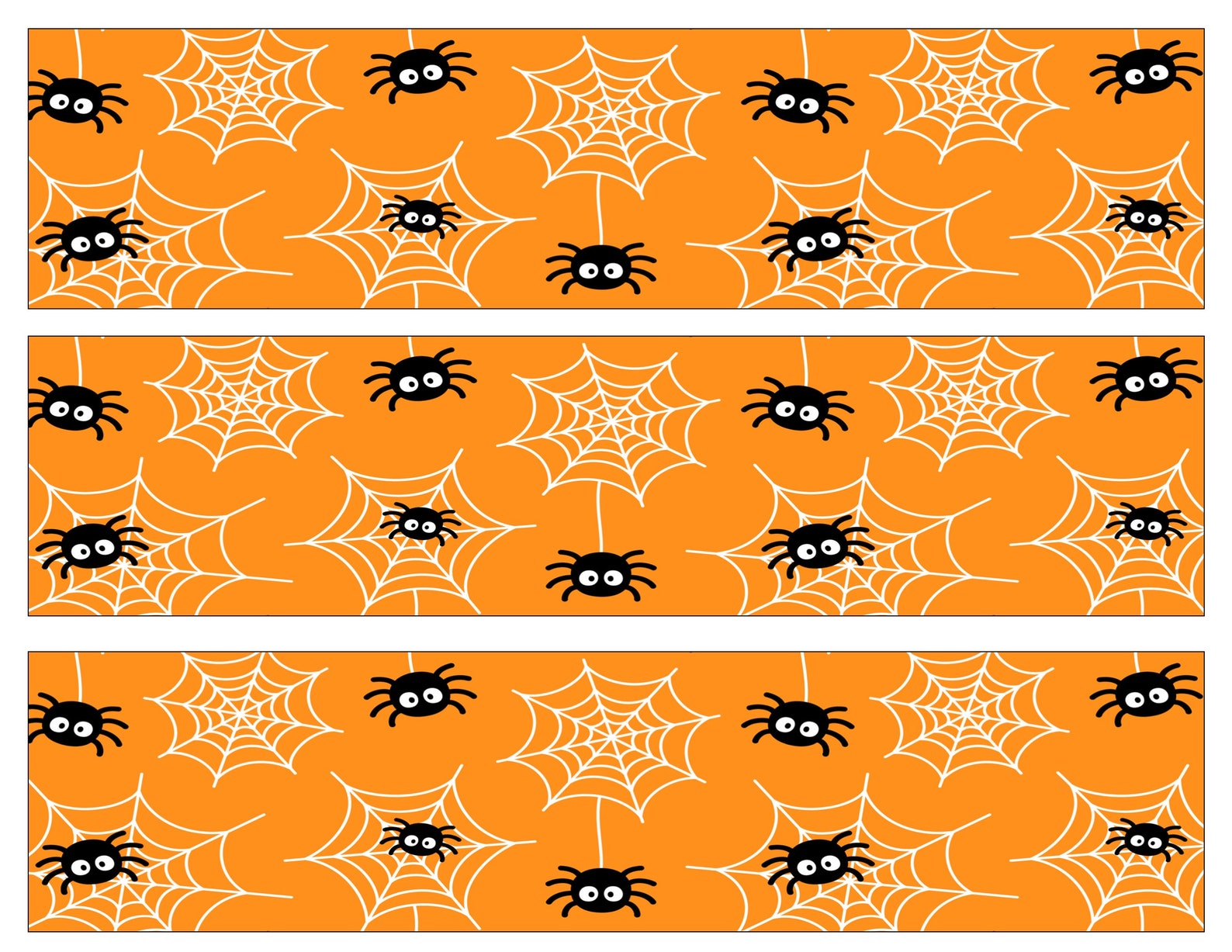 Spooky Spiders Bulletin Board Border 3 Printable Designs - Etsy
