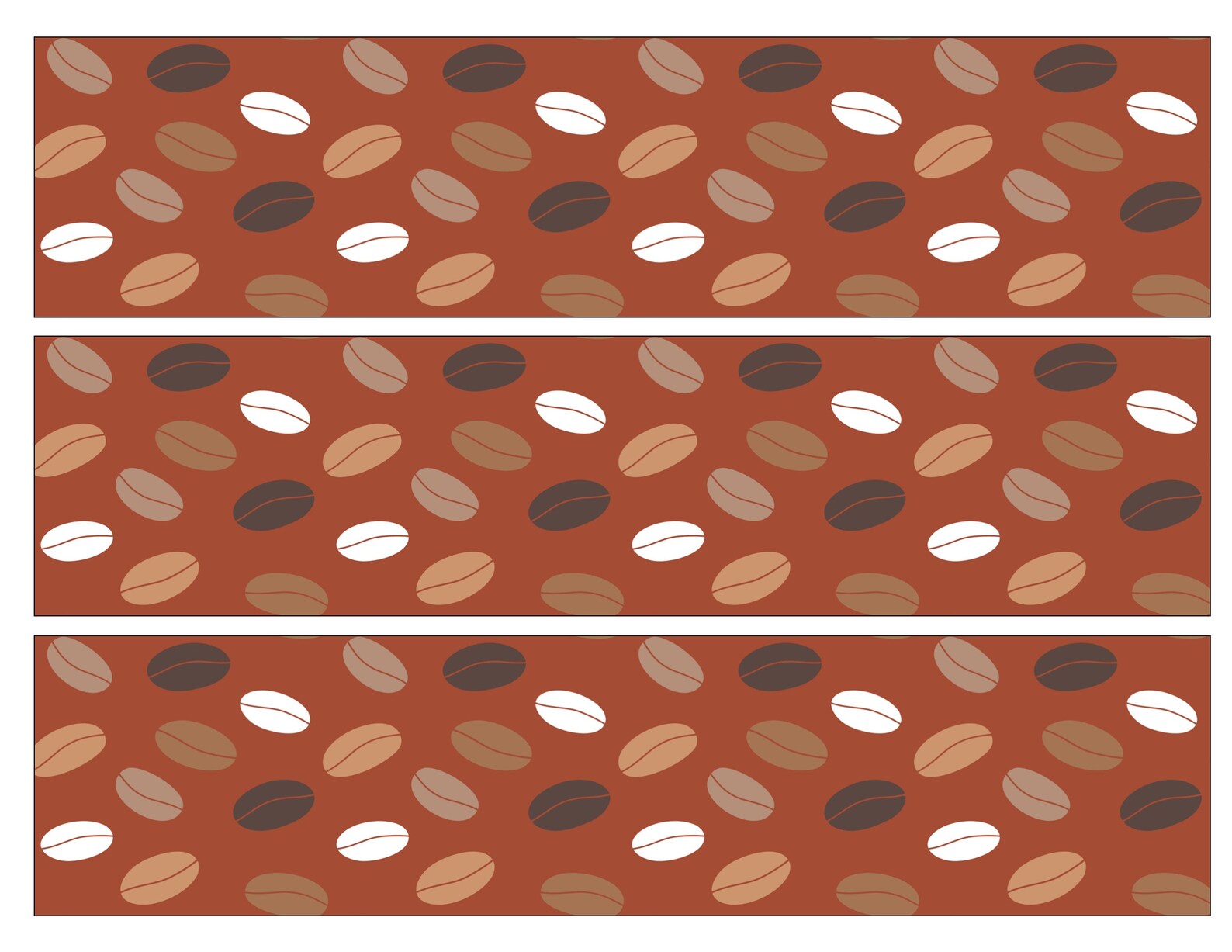 Coffee (dark) Bulletin Board Border 5 Printable Designs - Etsy