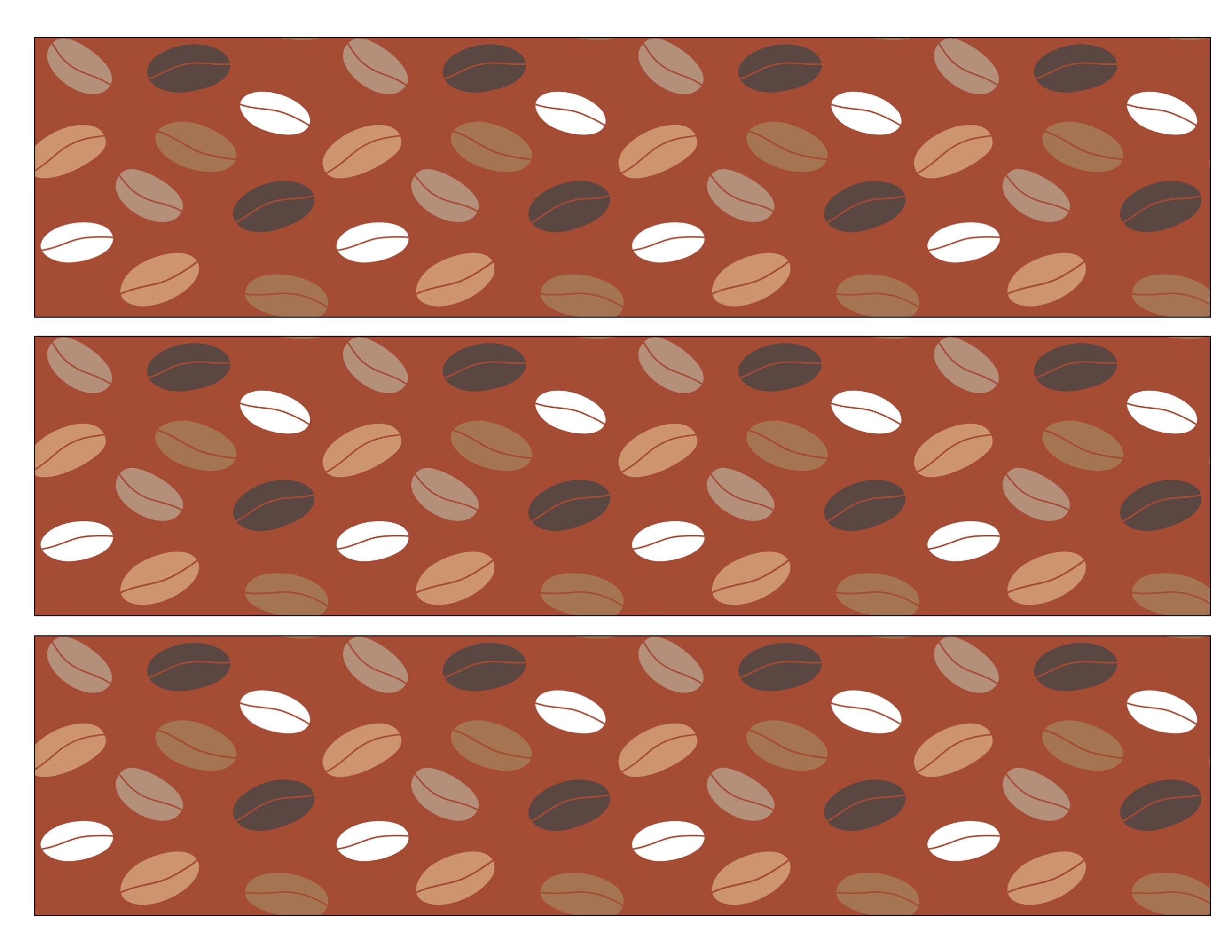 Coffee (dark) Bulletin Board Border 5 Printable Designs - Etsy