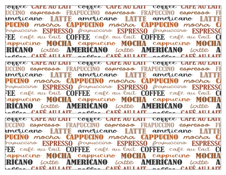 Coffee (light) Bulletin Board Border 5 Printable Designs - Etsy