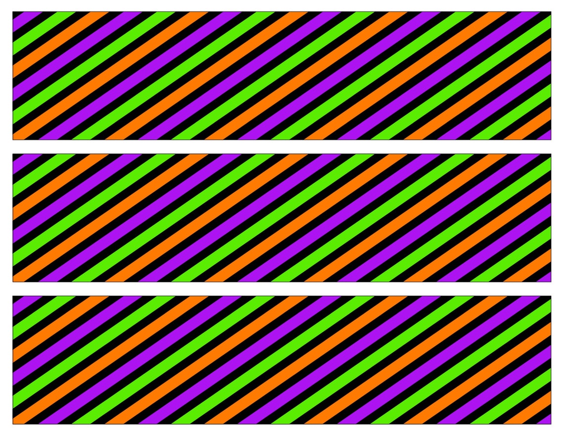 Neon Halloween Bulletin Board Border 3 Printable Designs - Etsy