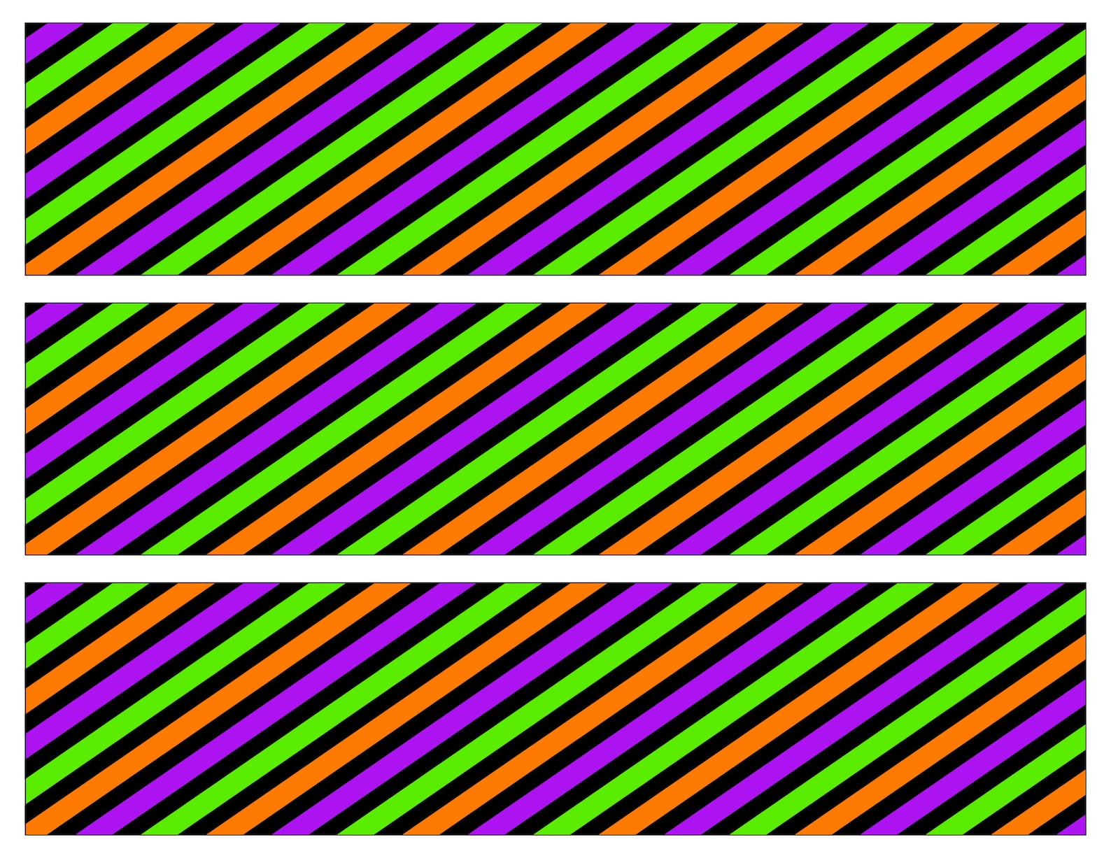 Neon Halloween Bulletin Board Border 3 Printable Designs - Etsy