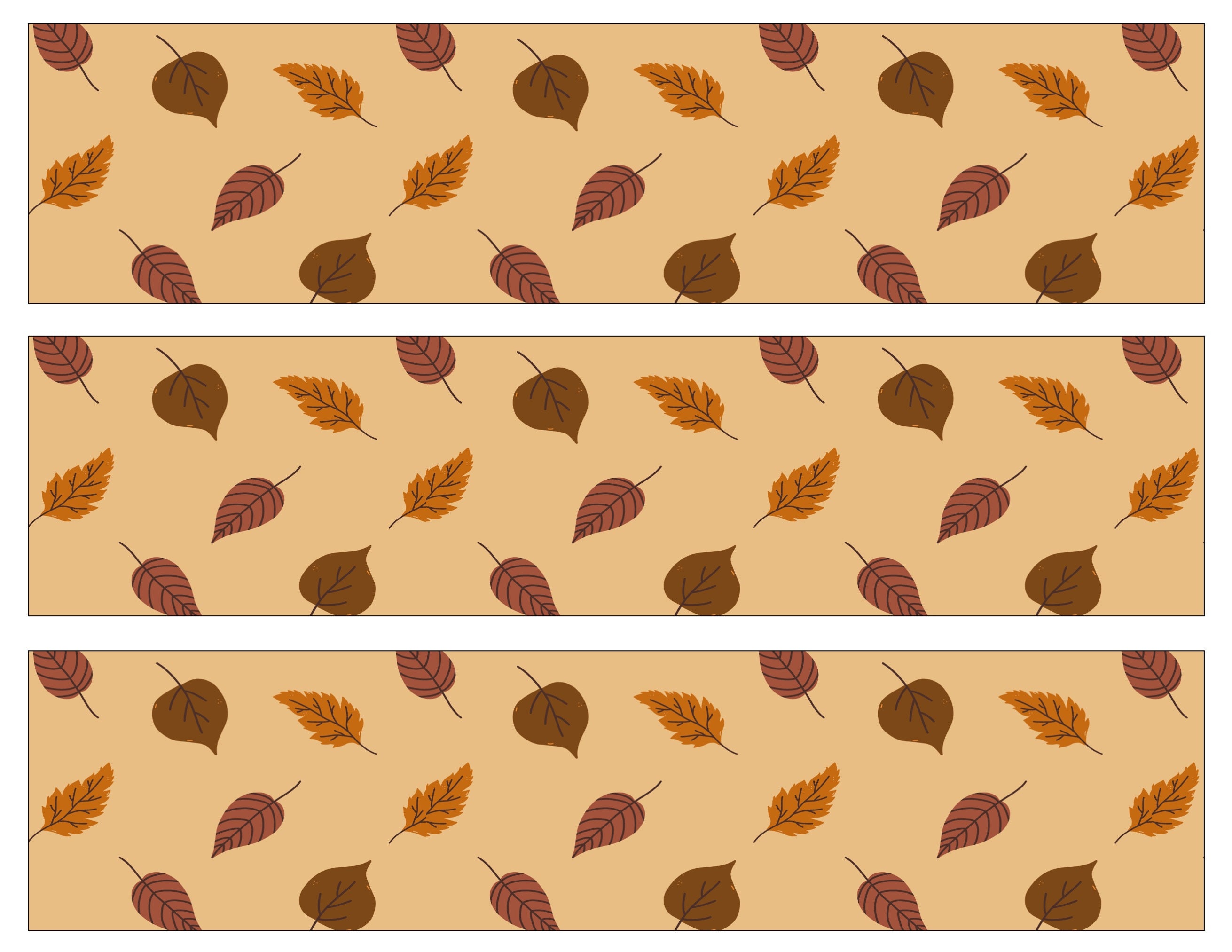 Autumn Leaves Bulletin Board Border 6 Printable Designs - Etsy