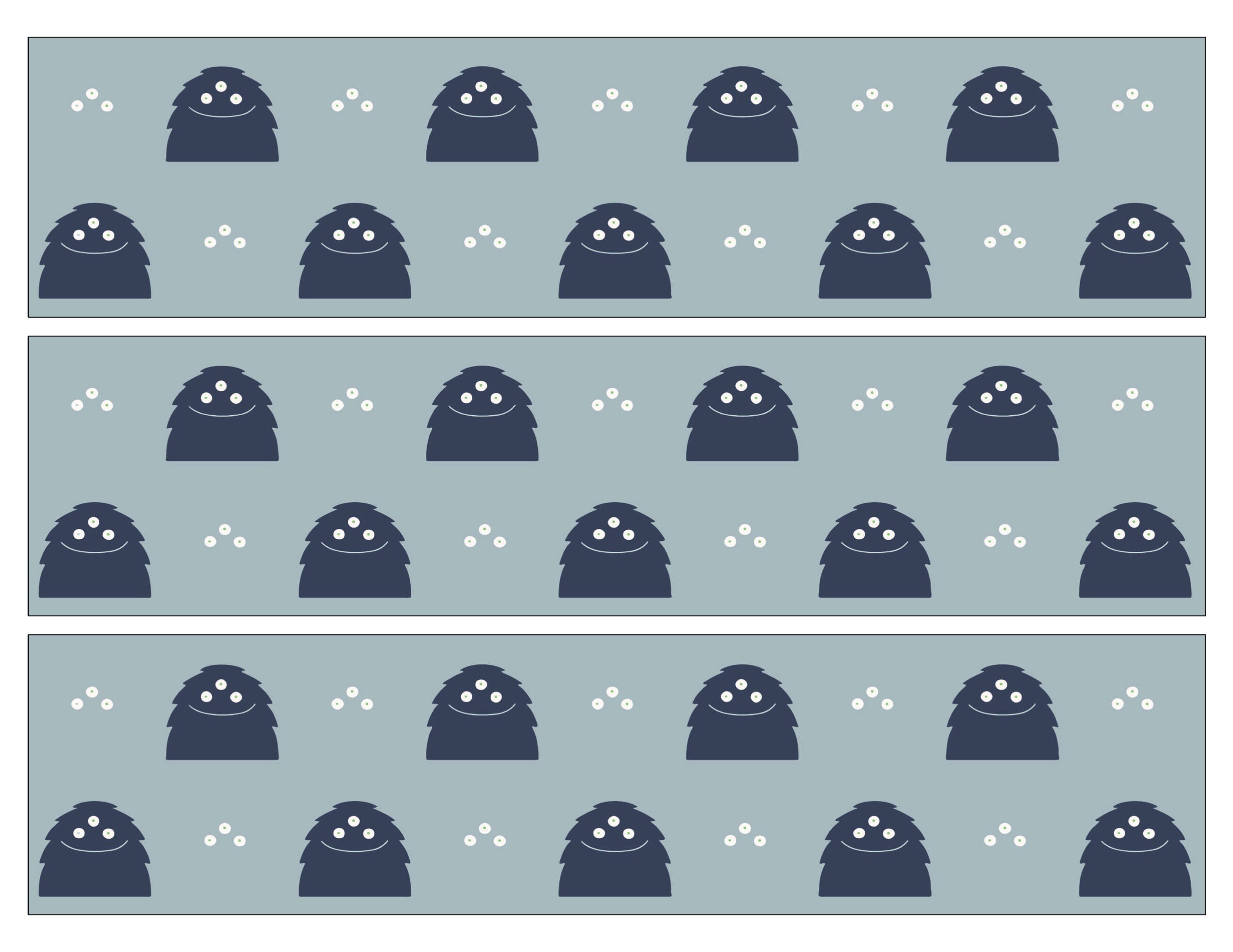 Cute Monster Bulletin Board Border 6 Printable Designs - Etsy