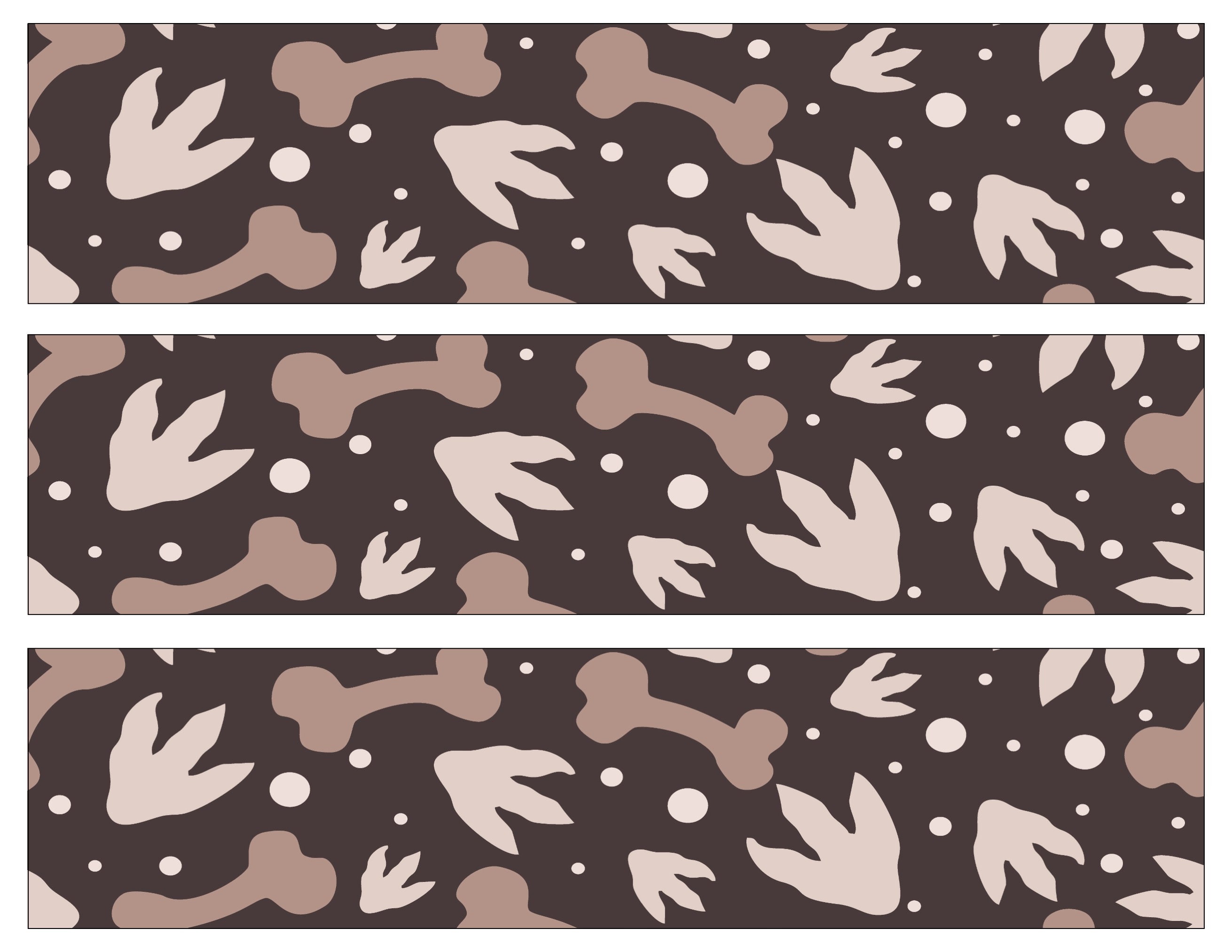 Neutral Dino Bulletin Board Border 6 Printable Designs - Etsy