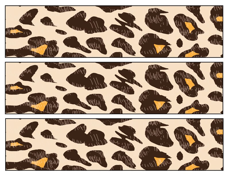 Animal Print Bulletin Board Border 4 Printable Designs - Etsy