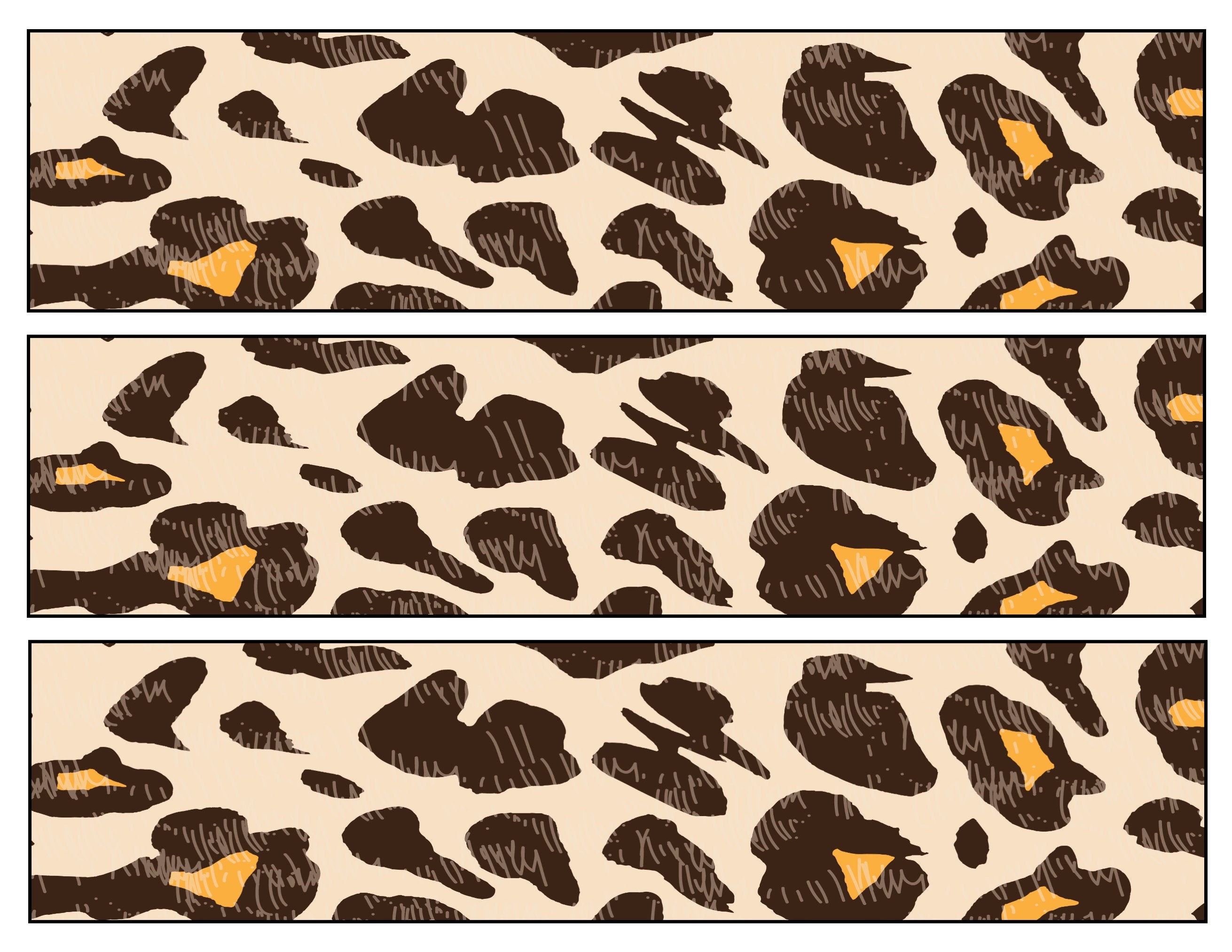 Animal Print Bulletin Board Border 4 Printable Designs - Etsy