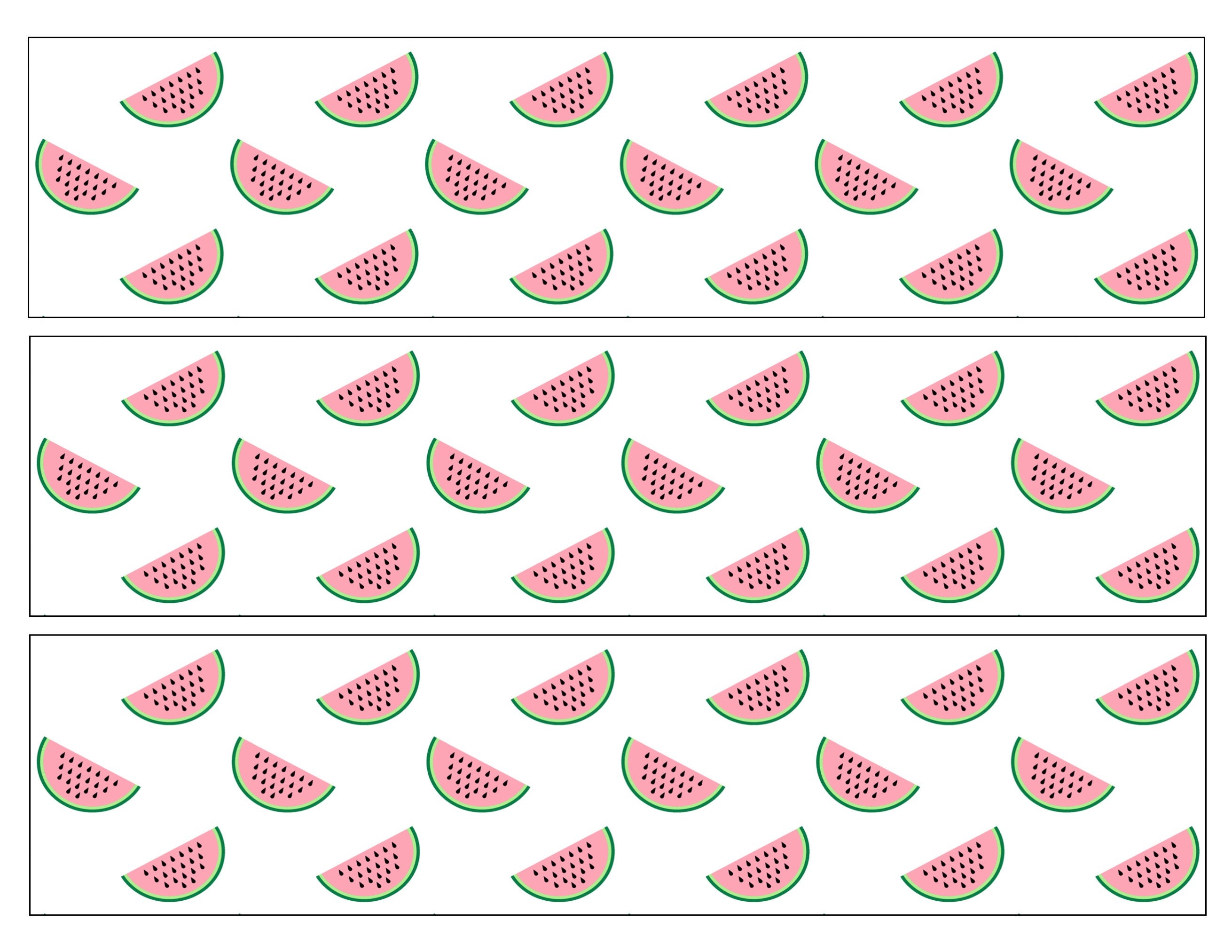 Watermelon Bulletin Board Border 9 Printable Designs - Etsy