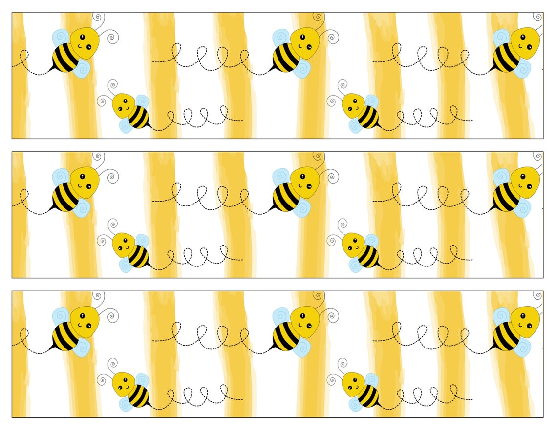 Bumblebee Bulletin Board Border 8 Printable Designs - Etsy