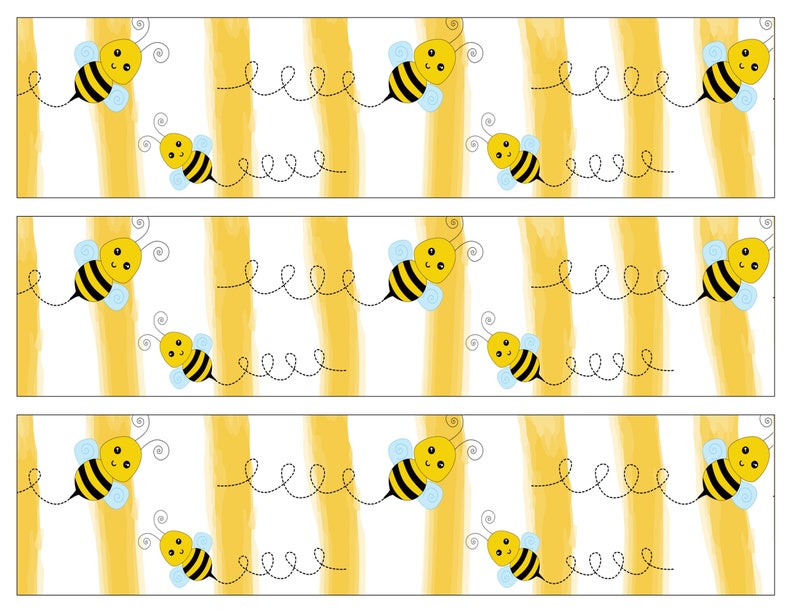 Bumblebee Bulletin Board Border 8 Printable Designs - Etsy