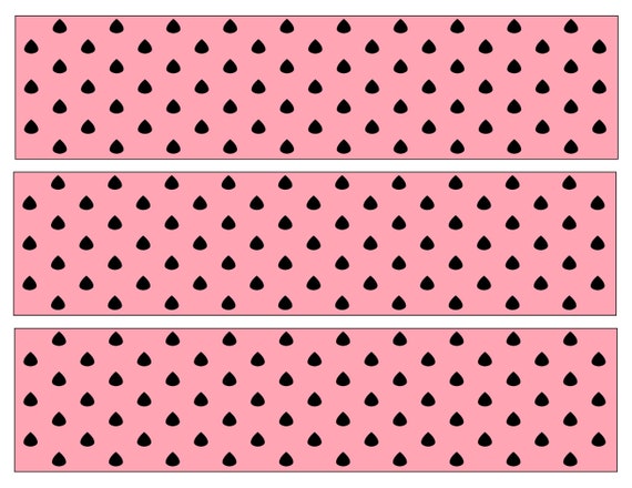 Watermelon Border Black And White