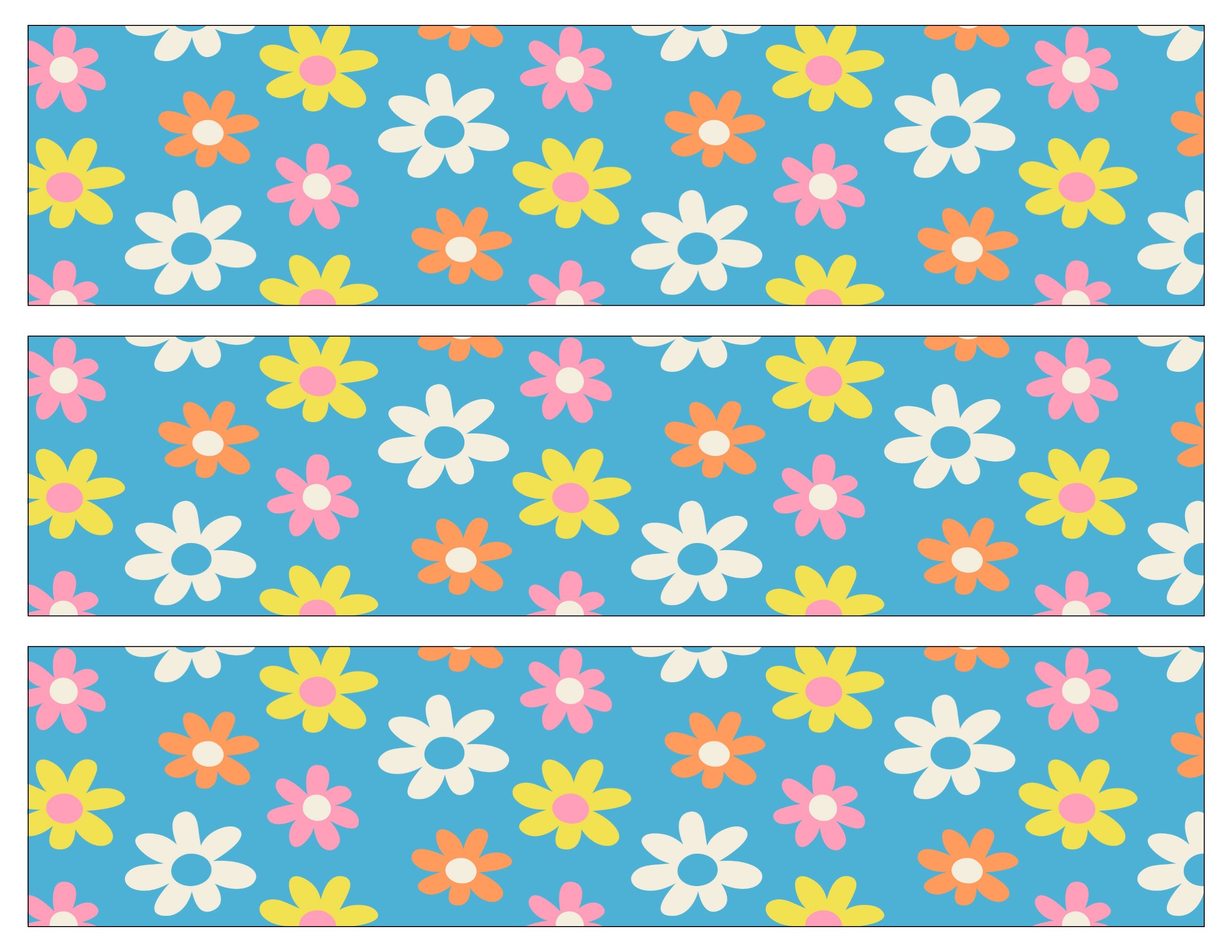 Feelin' Groovy Bulletin Board Border 5 Printable Designs - Etsy
