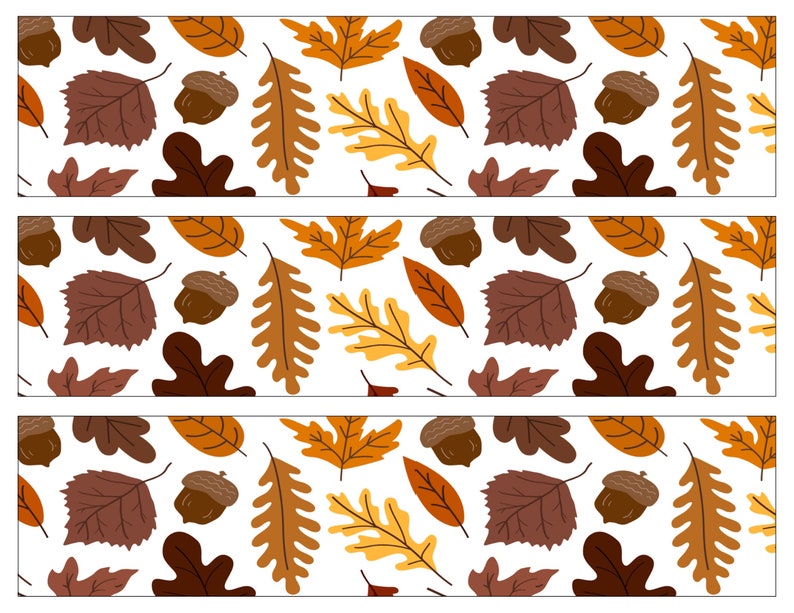 Autumn Leaves Bulletin Board Border 6 Printable Designs - Etsy