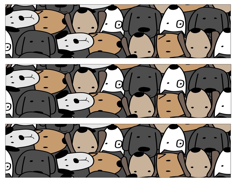 Dog Theme Bulletin Board Border 4 Printable Designs - Etsy
