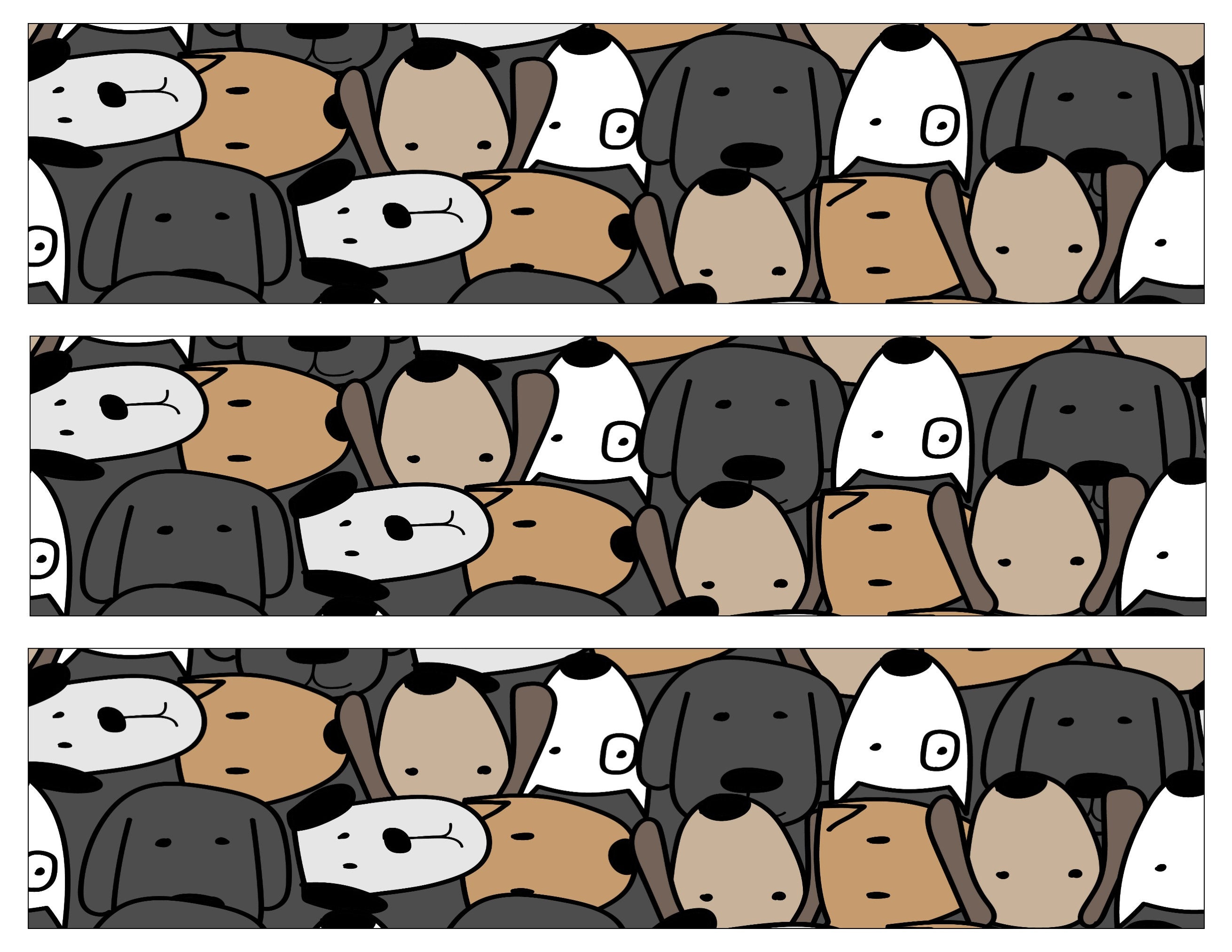 Dog Theme Bulletin Board Border 4 Printable Designs - Etsy