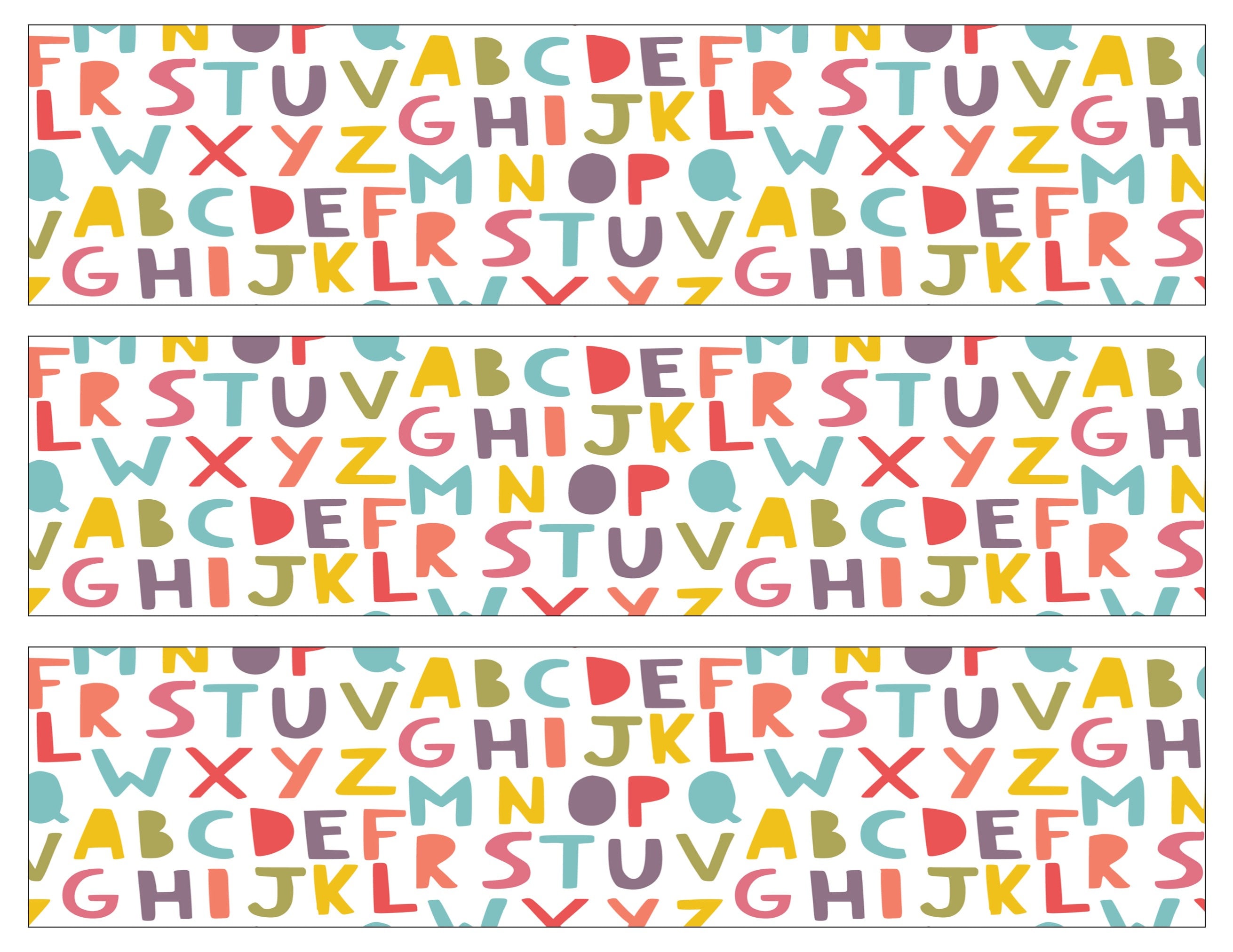 School Basics Bulletin Board Border 9 Printable Designs - Etsy