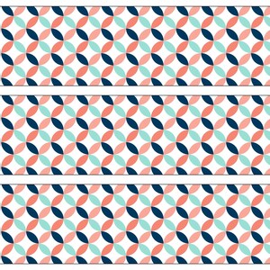 Coral and Blue Bulletin Board Border 12 Printable Designs School Border ...