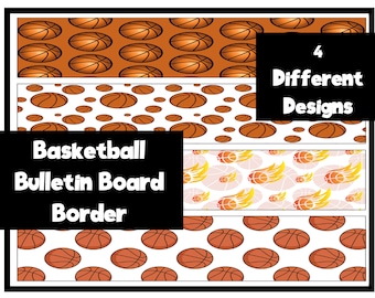 Basketball Border, Pdf, Printable Blank Sports Template Instant ...