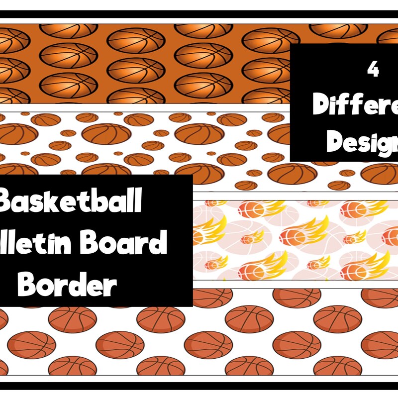 Basketball Border - Etsy