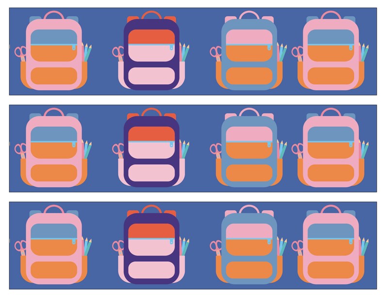 Back to School Bulletin Board Border 8 Printable Designs - Etsy