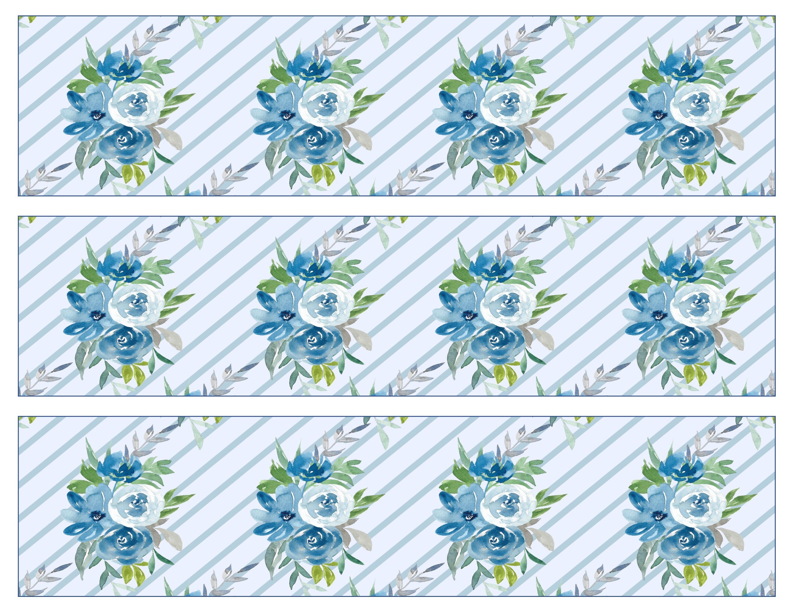 Indigo Blue Bulletin Board Border 5 Printable Designs (set 2) - Etsy