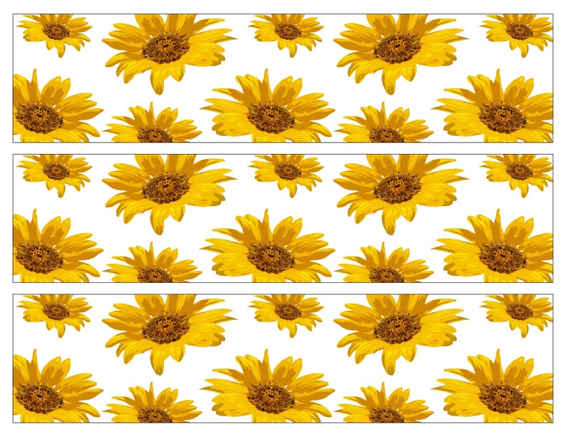 Sunflower Bulletin Board Border 5 Printable Designs - Etsy