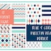 Coral and Blue Bulletin Board Border 12 Printable Designs School Border ...