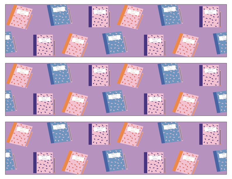 Back to School Bulletin Board Border 8 Printable Designs - Etsy