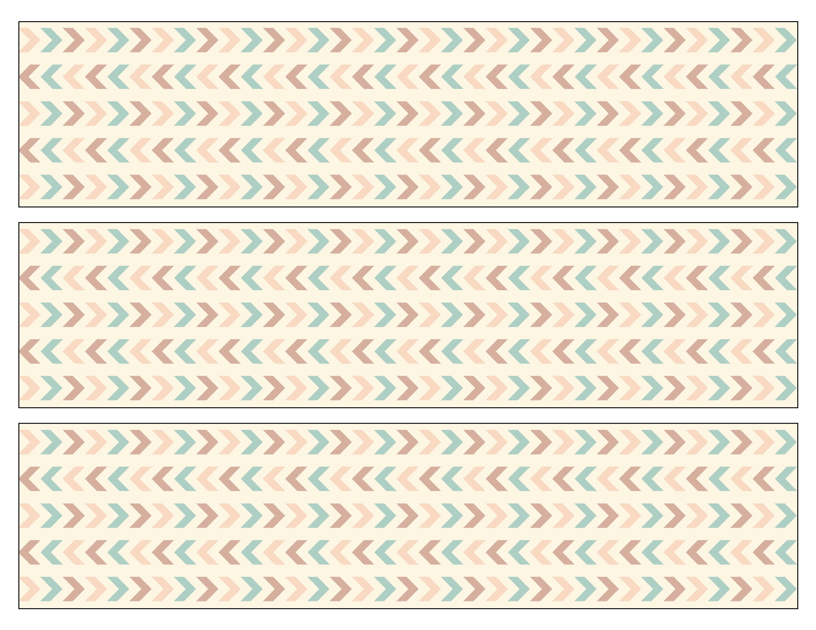 Neutral Boho Bulletin Board Border 6 Printable Designs - Etsy