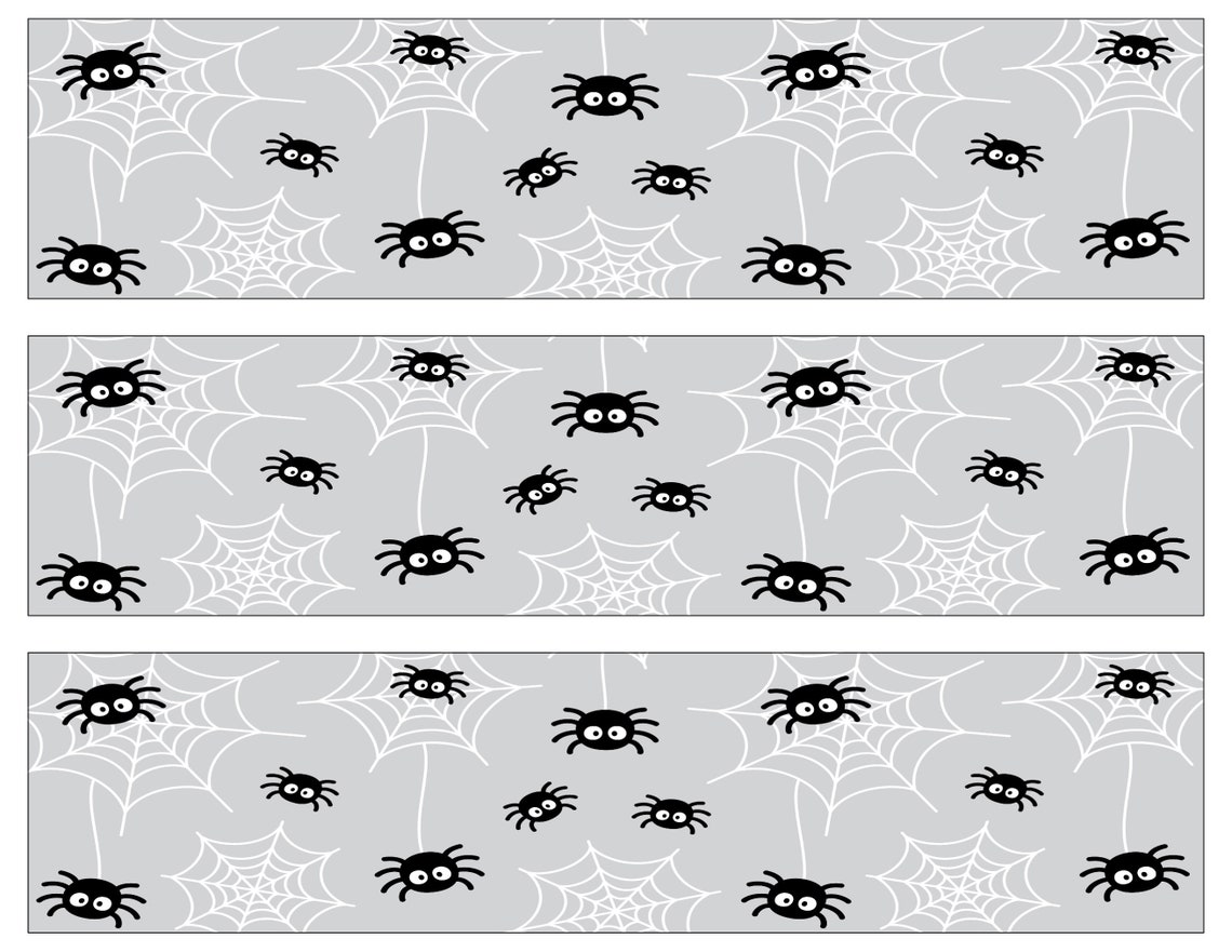 Spooky Spiders Bulletin Board Border 3 Printable Designs - Etsy