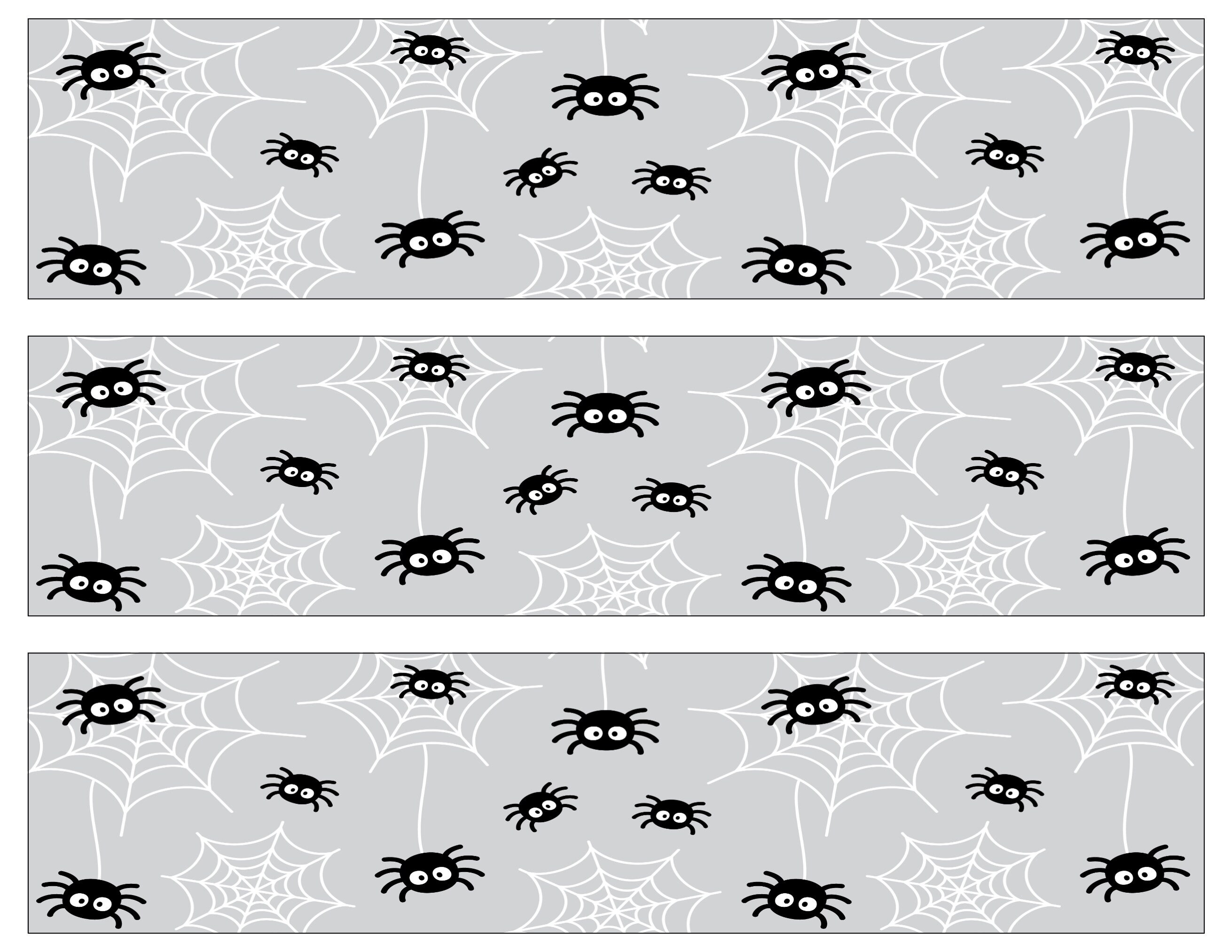 Spooky Spiders Bulletin Board Border 3 Printable Designs - Etsy