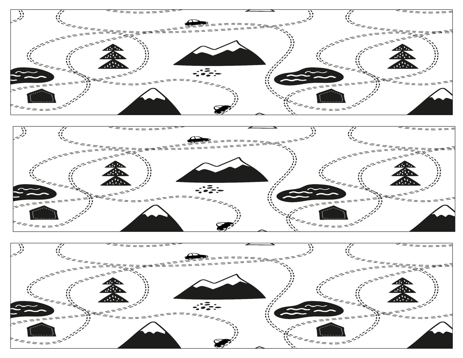 Black & White Doodles Bulletin Board Border 4 Printable Designs - Etsy